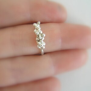 Sterling Silver Bubble Ring. Handmade Silver Bubble Ring. Silver Dot Ring. Εngagement Ring ...