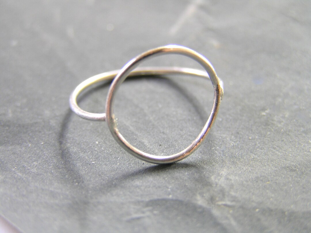 Open Circle Ring, Karma Ring, Sterling Silver, Minimalist Circle Ring ...