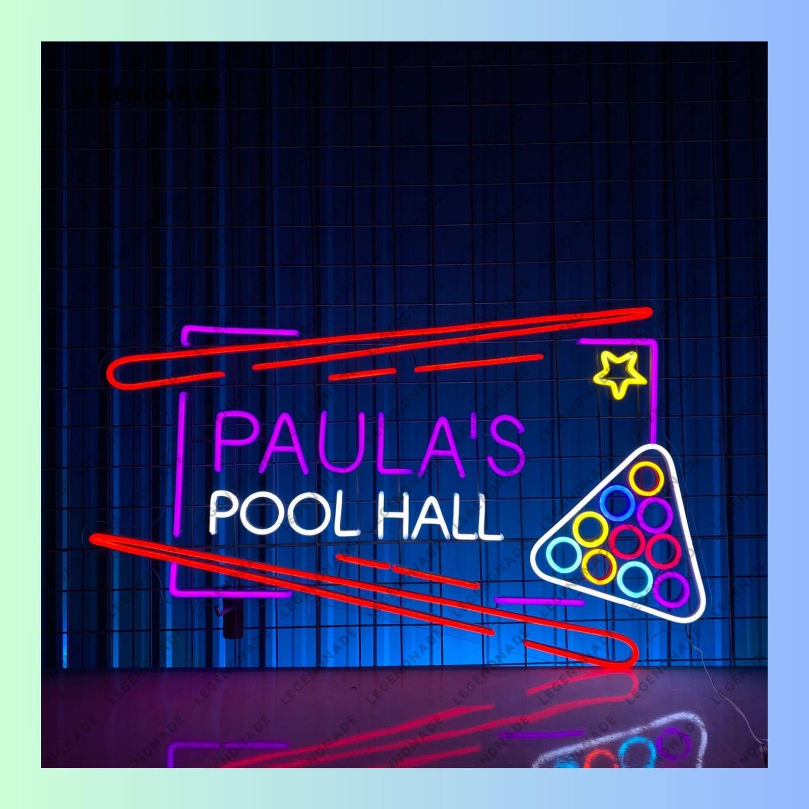 Pool Hall Neon Sign, Billiard Led Sign, Billiard Hall Led Light ...