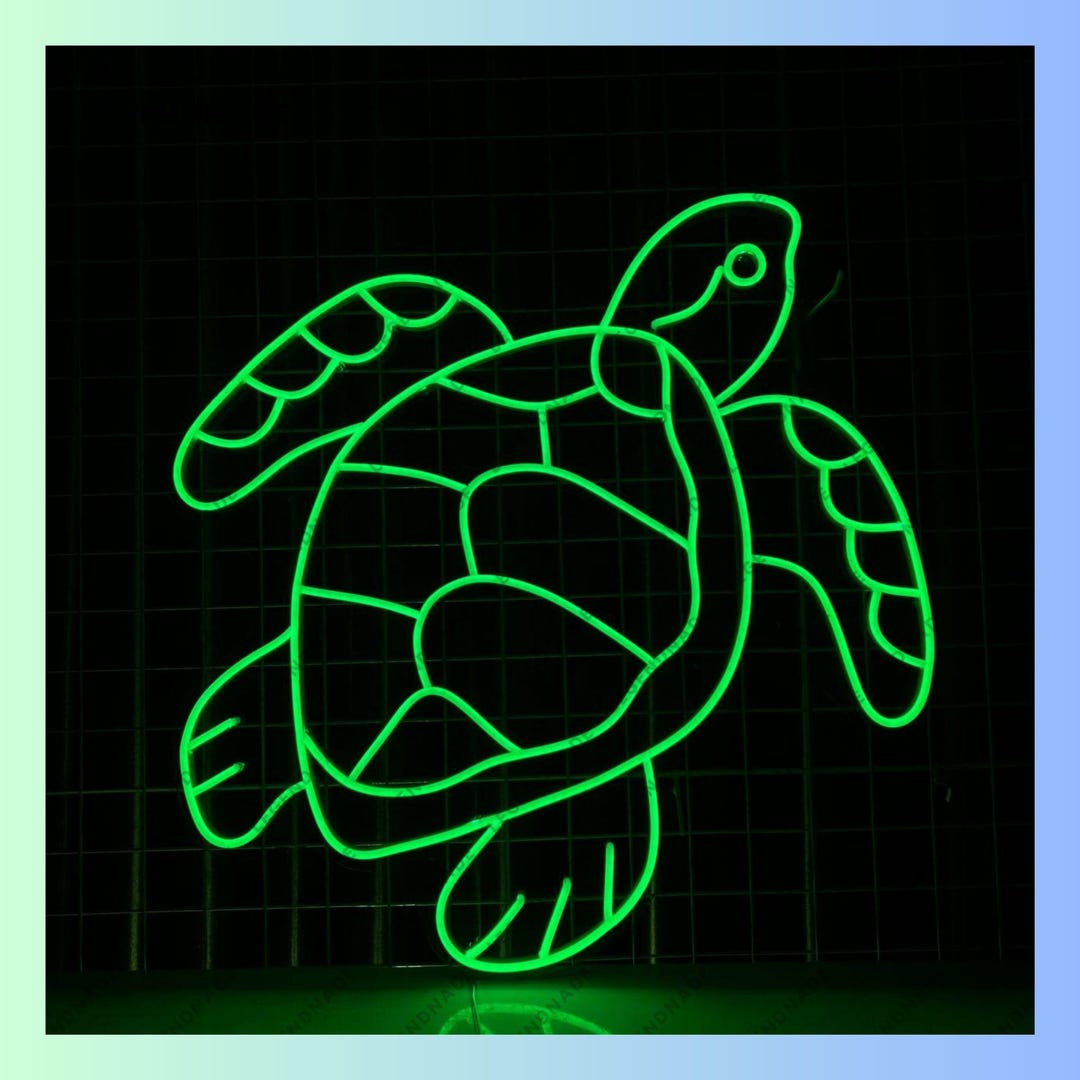 Turtle Neon Sign, Turtle Led Sign Decor, Turtle Led Light, Turtle ...