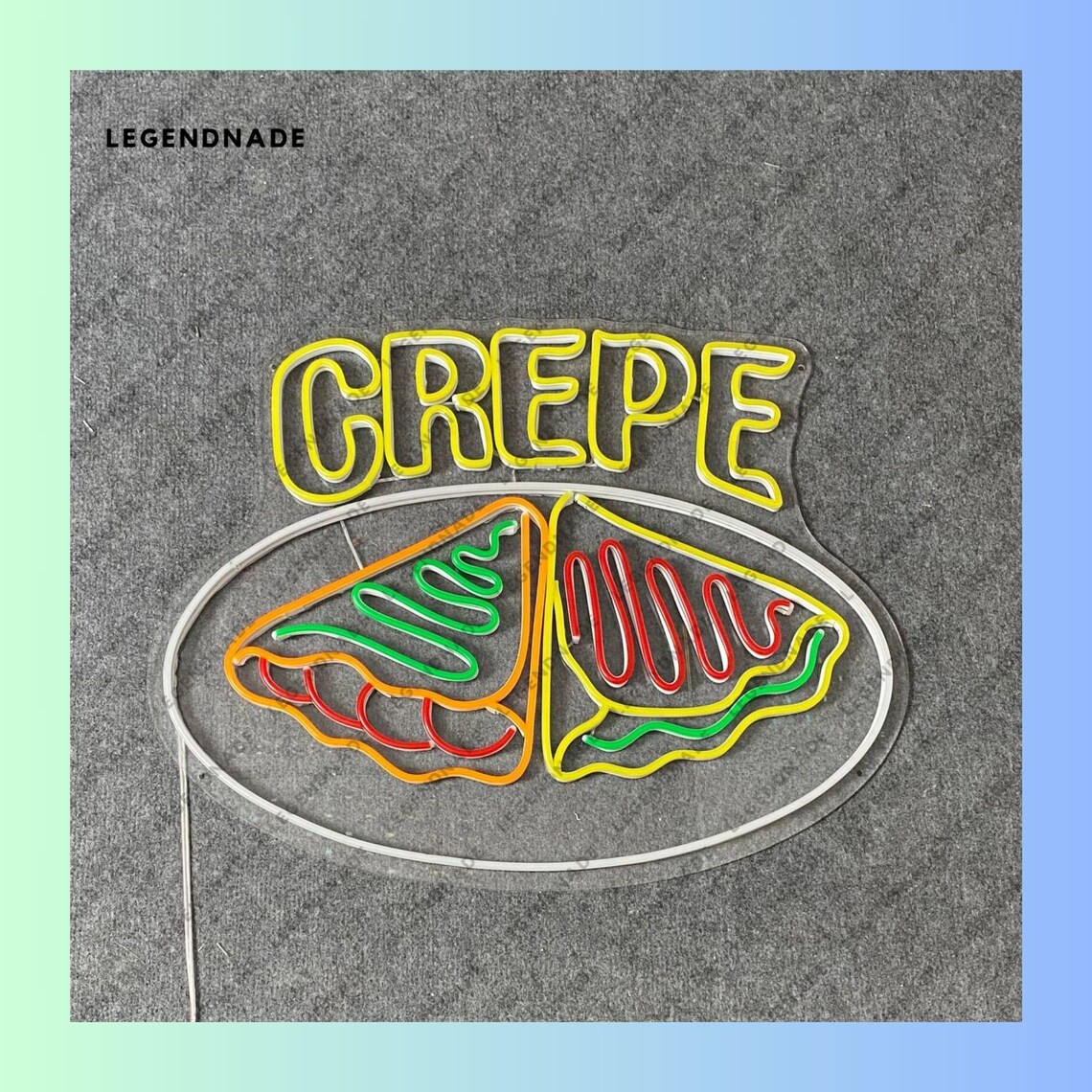 Crepe Neon Sign, France Crepe Led Sign, Crepe Led Light, Pancake Neon ...