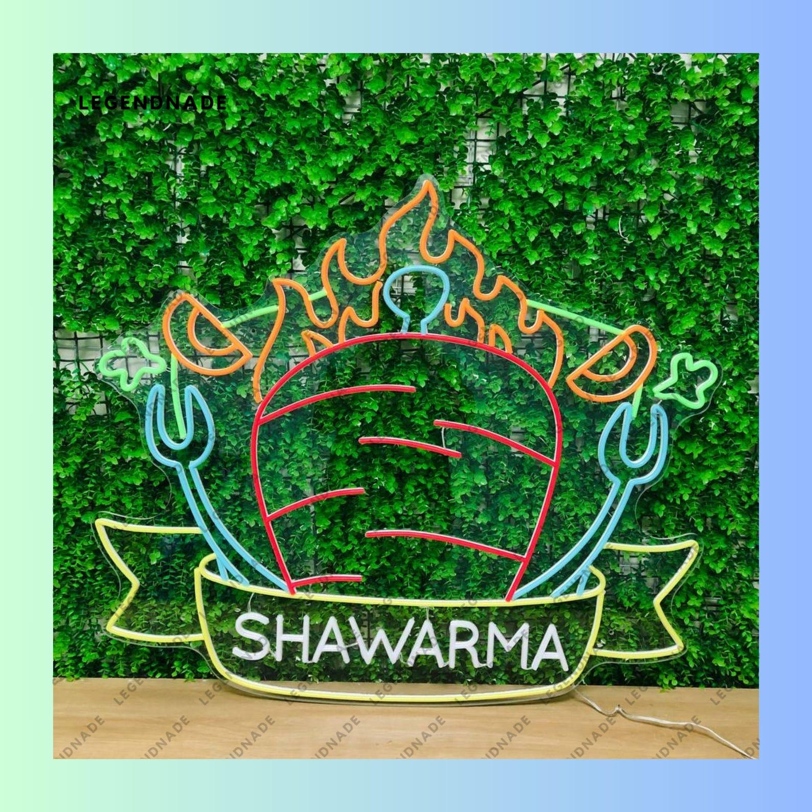 Shawarma Neon Sign, Middle Eastern Shawarma Led Sign, Shawarma Neon ...