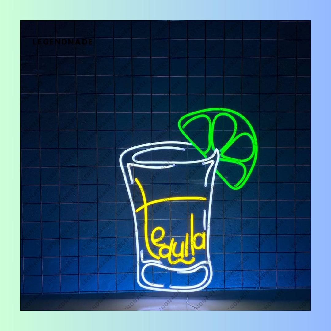 Tequila Neon Sign, Tequila Led Sign, Tequila Cocktail Led Light ...