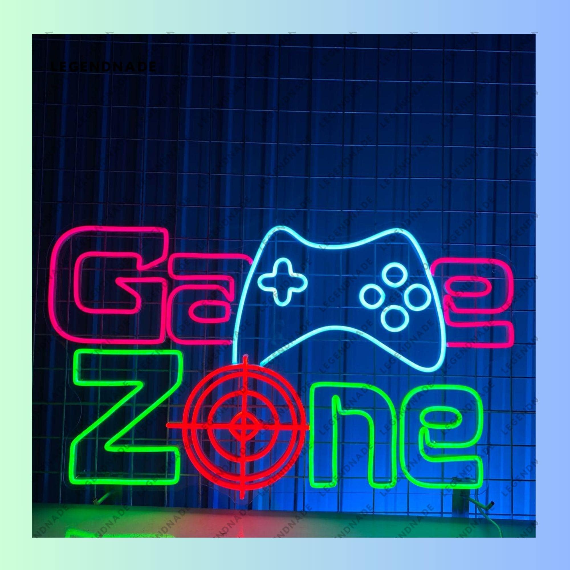 Game Zone Neon Sign, Game Controller Led Sign, Gaming Room Led Light ...