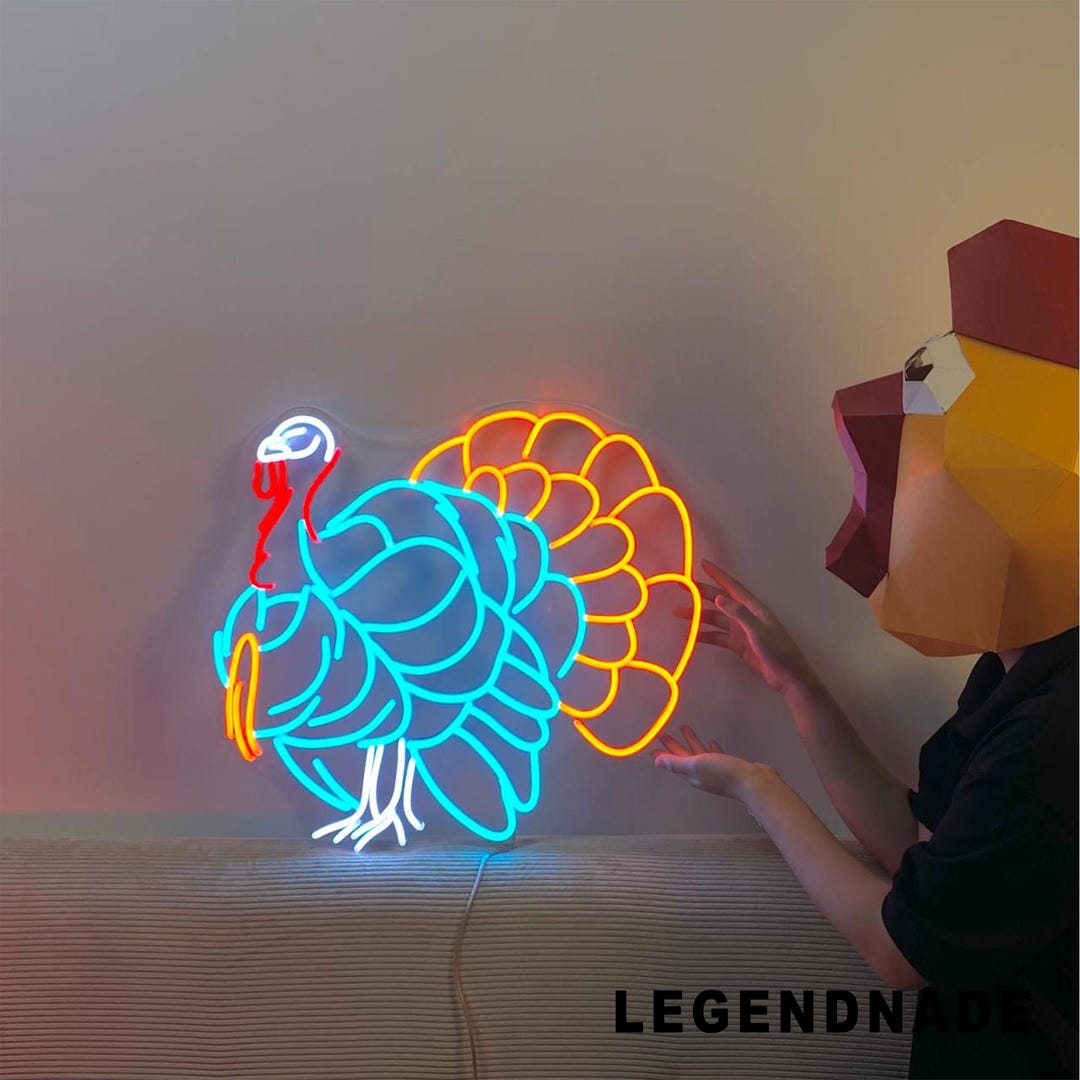 Turkey Neon Sign, Turkey Led Sign Wall Decor, Turkey Led Light ...