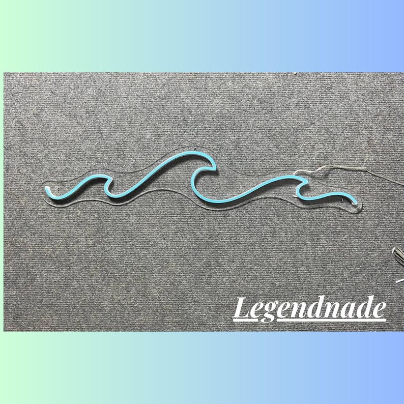 Wave Neon Sign, Ocean Waves Led Sign, Waves Led Light, Wave Neon Light ...