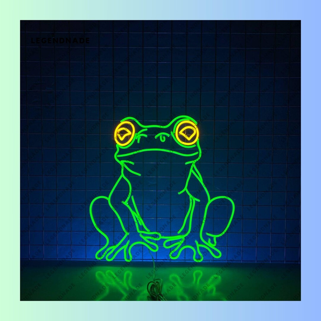 Frog Neon Sign, Frog Animal Led Sign, Frog Animal Led Light, Frog Neon ...