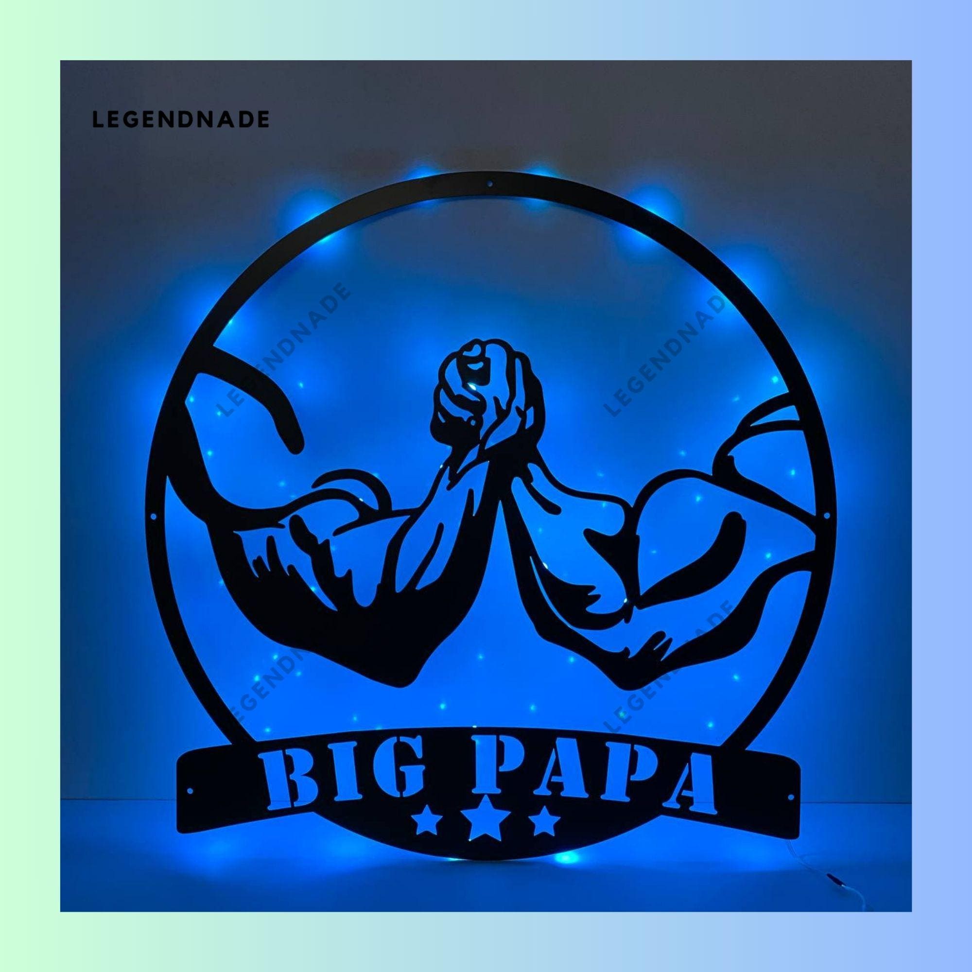 Personalized Wrestler Metal Sign, Wrestling Metal Light, Wrestling ...