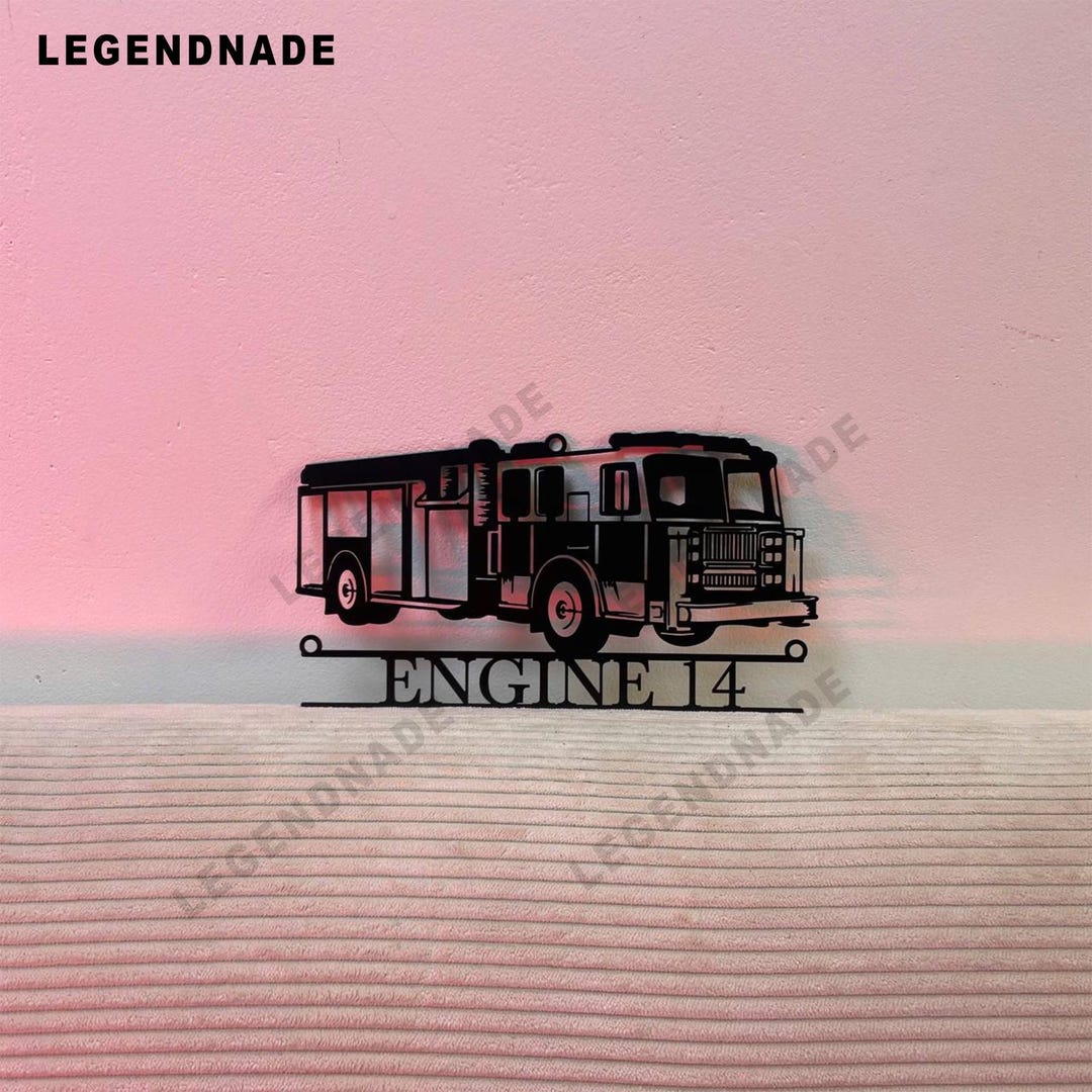 Firefighter Driver Metal Sign, Custom Fireman Driver Name LED Light ...