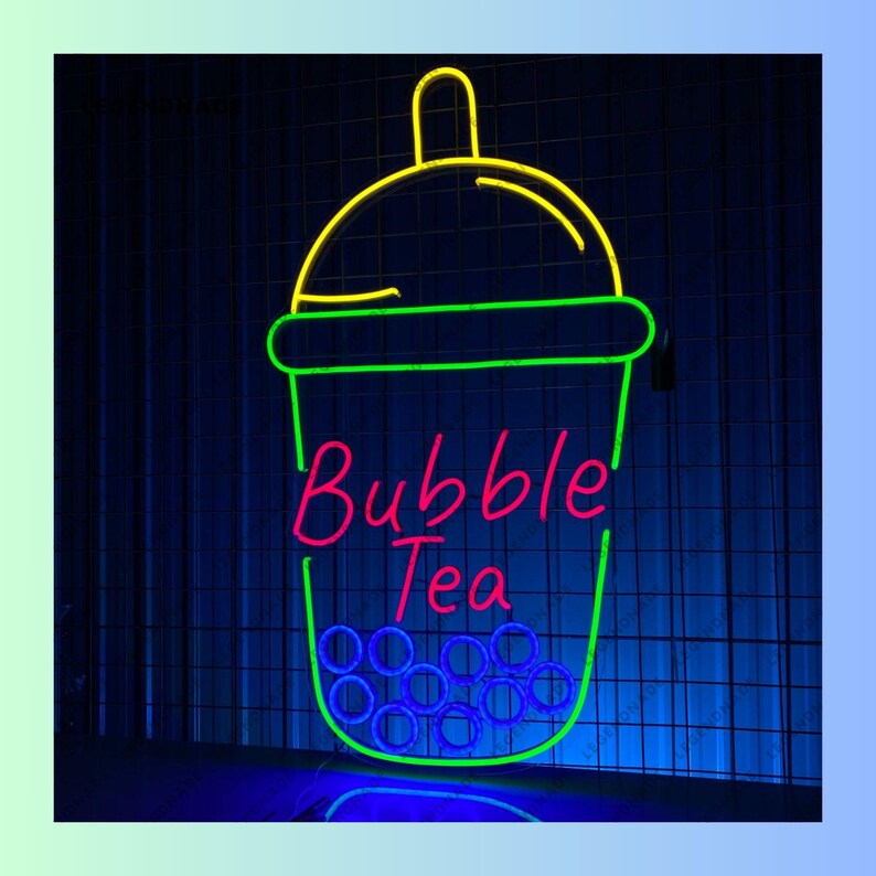 Bubble Tea Neon Sign, Bubble Tea Led Sign, Milk Tea Led Light, Boba Tea ...