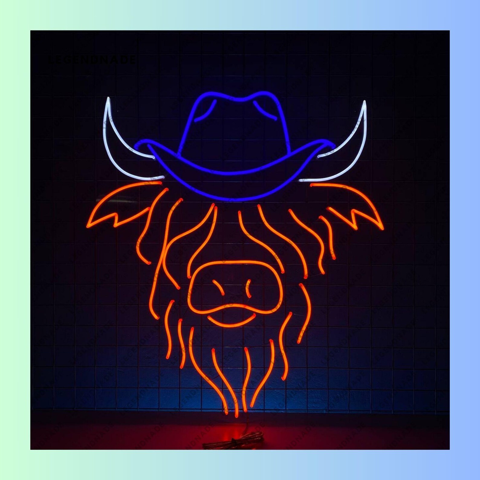 Highland Cow Neon Sign, Cowboy Cow Led Sign, Cow Head Led Light, Cow ...