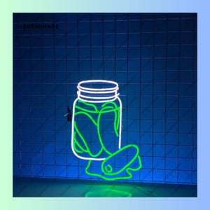 Pickle Neon Sign, Jar of Pickles Led Sign, Pickle Food Led Light ...
