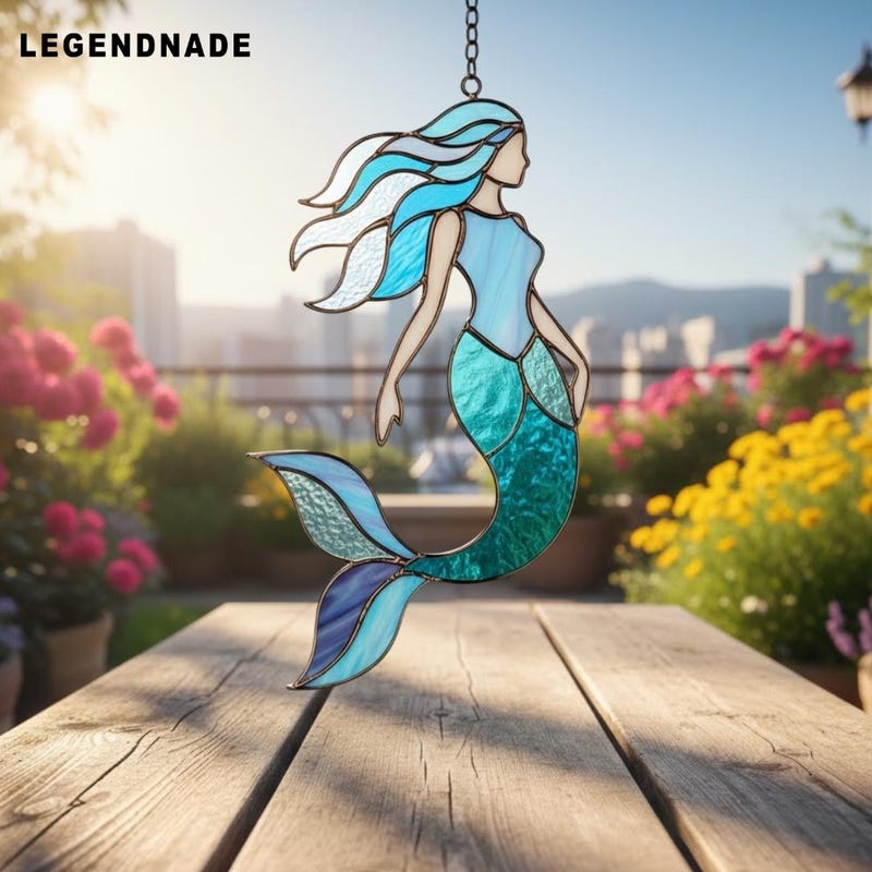 Stain Glass Mermaid - Etsy