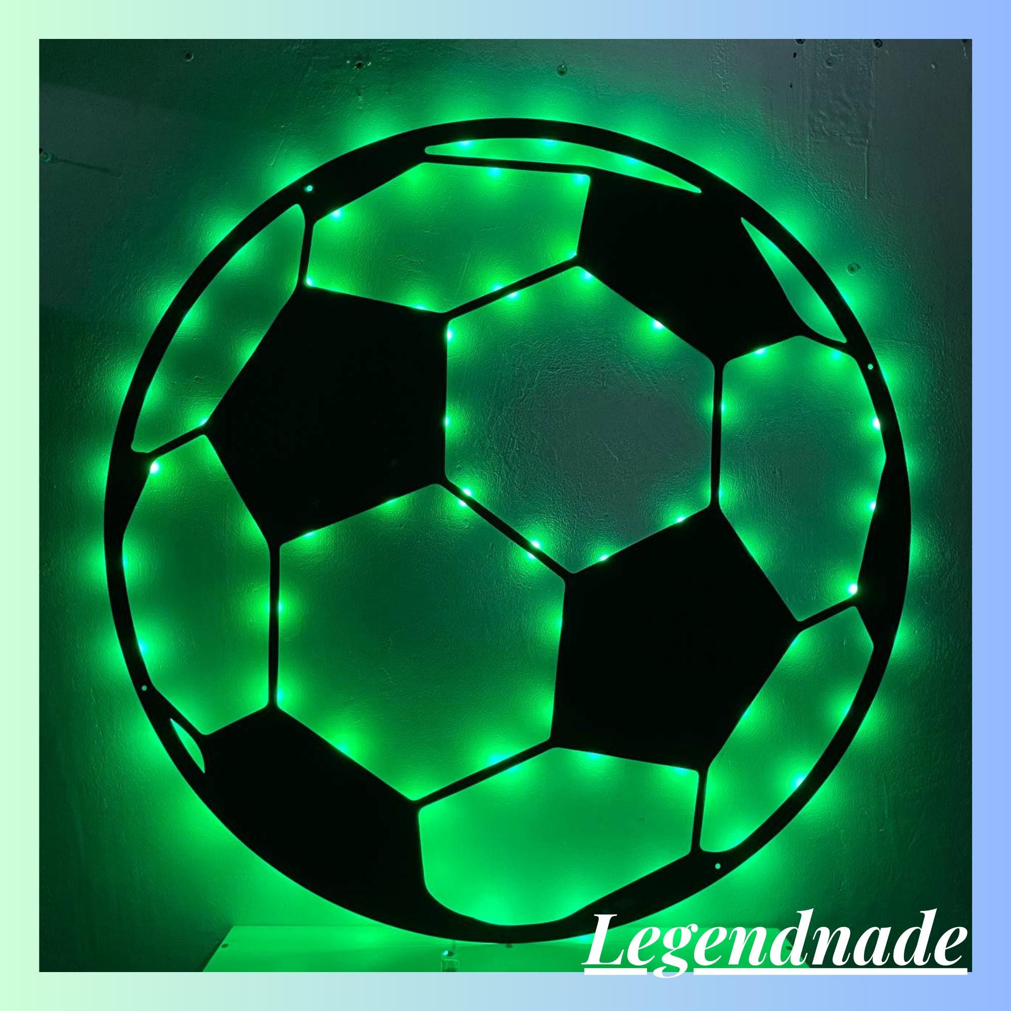 Personalized Soccer Ball Metal Sign, Soccer Ball Metal Light, Sport Led ...