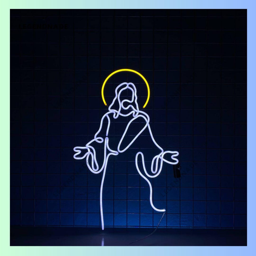 Jesus Neon Sign, Christ Led Sign, Jesus Christ Led Light, Jesus Neon ...