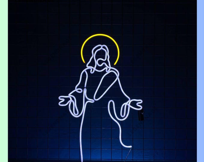 Jesus Neon Light, Jesus Led Sign, Jesus Christ Neon Sign, Christian ...