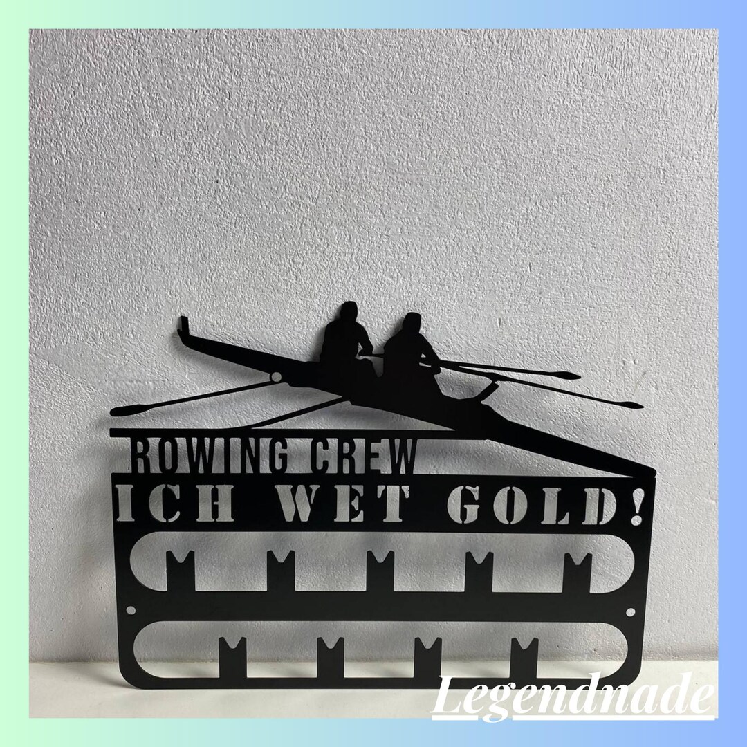 Personalized Rowing Crew Medal Hanger Wall Art Led Light, Rowing Crew ...