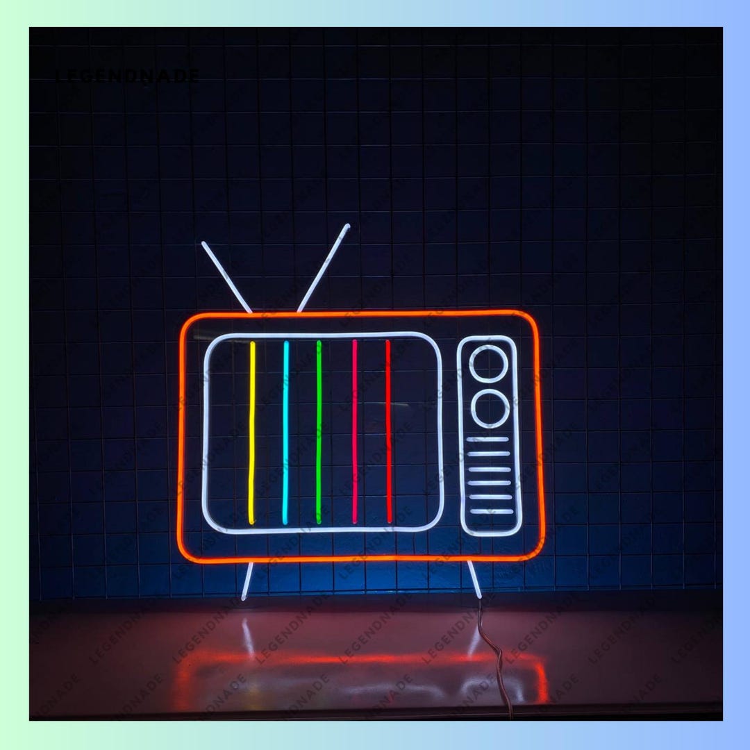 Television Neon Sign, Retro TV Led Sign, Retro Television Led Light ...