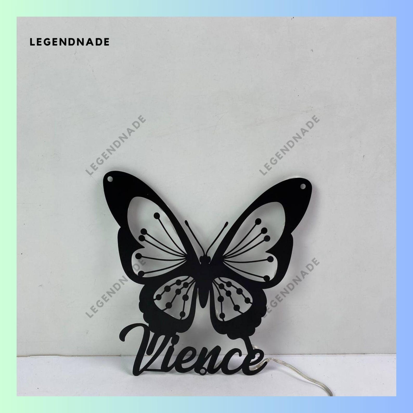 Personalized Butterfly Metal Sign, Butterfly Metal Light, Butterfly Led ...