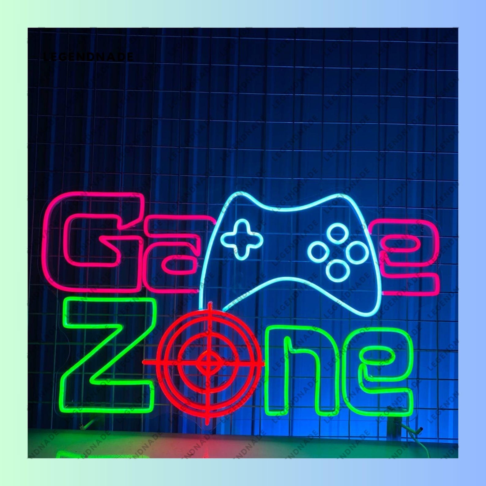 Game Zone Neon Sign, Game Controller Led Sign, Gaming Room Led Light ...