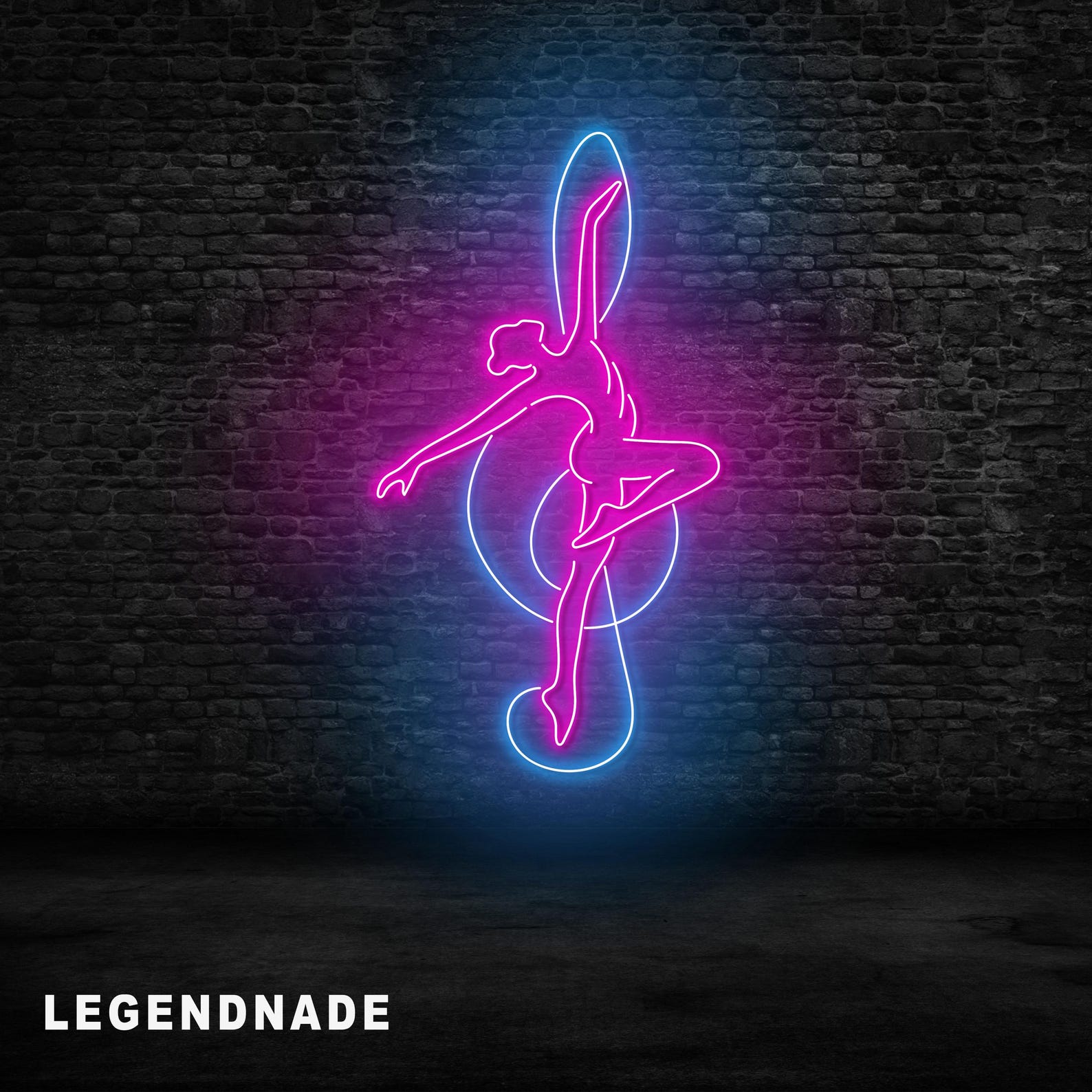 Dancer Neon Sign for Studio Decor, Ballet Girl LED Light, Custom Neon ...