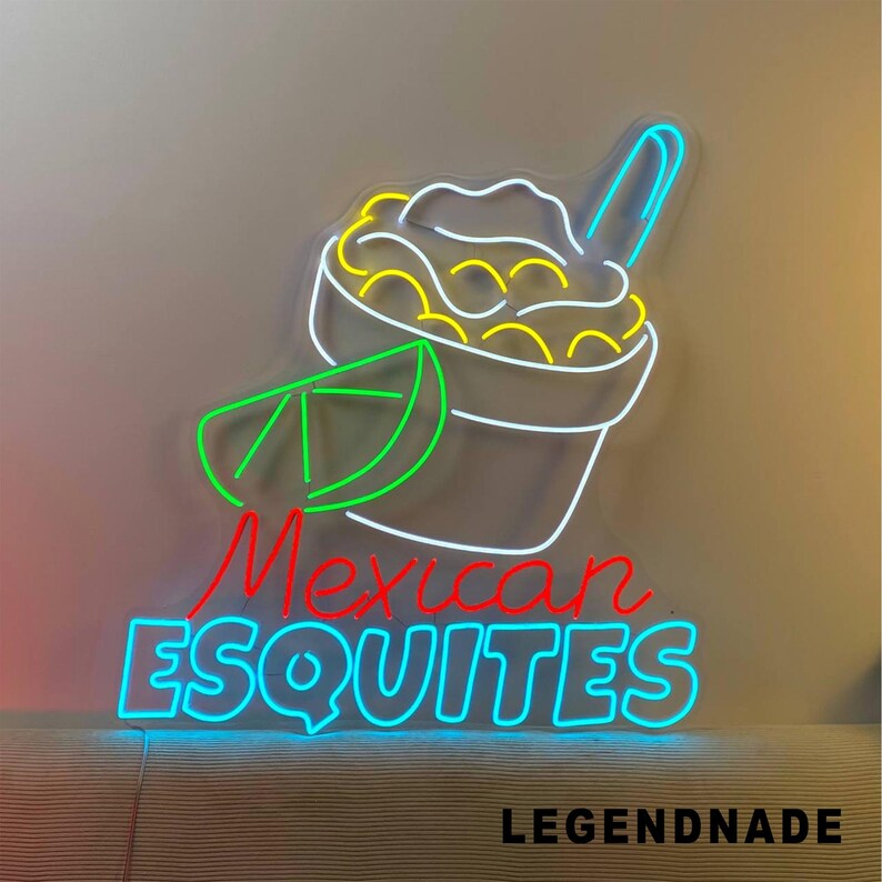 Mexican Esquites Neon Sign, Esquites Led Sign, Mexican Restaurant Led ...