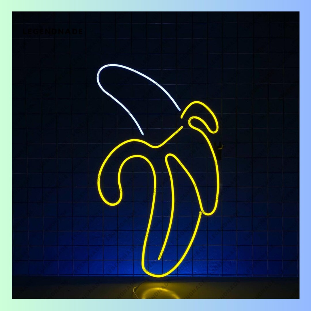 Banana Neon Sign, Banana Fruit Led Sign, Banana Led Light, Banana Neon ...