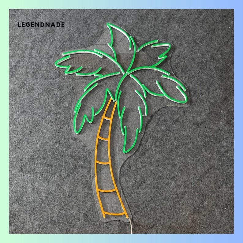 Palm Tree Neon Sign, Palm Tree Led Sign, Palm Tree Beach Led Light ...