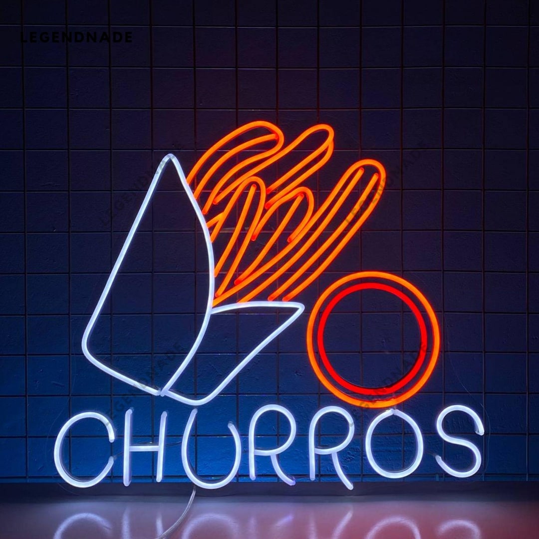 Churros Neon Sign, Spain Churros Led Sign, Churros Led Light, Spanish ...