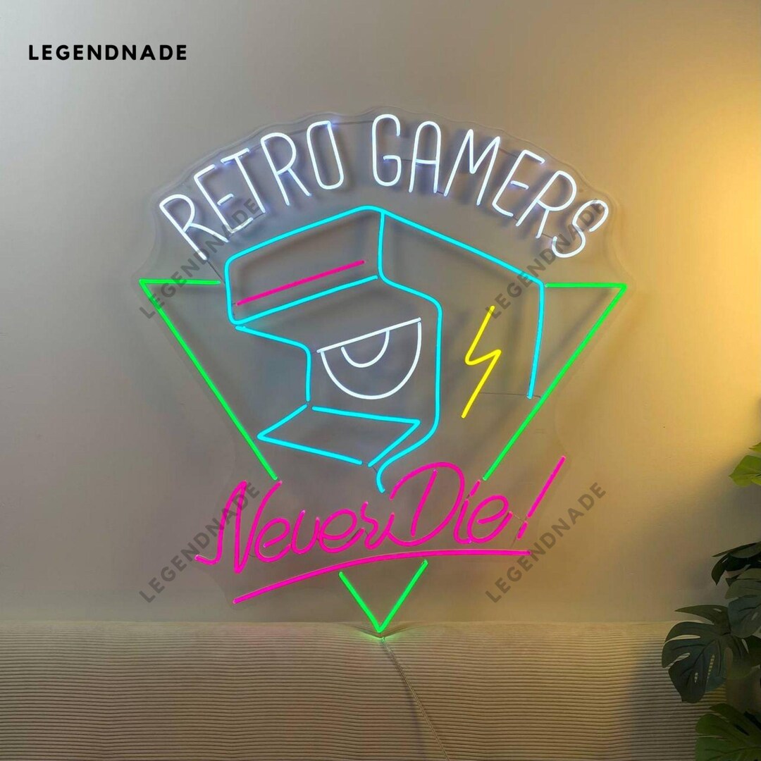 Retro Game Neon Sign, Arcade Led Sign, Arcade Game Machine Led Light ...