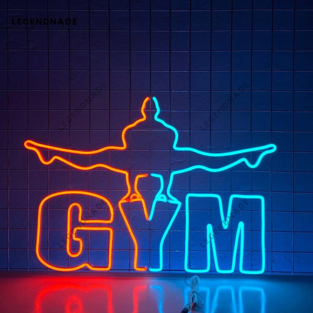 Male Gymnastics Neon Sign, Gym Led Sign, Gym Fitness Led Light, Gymer ...