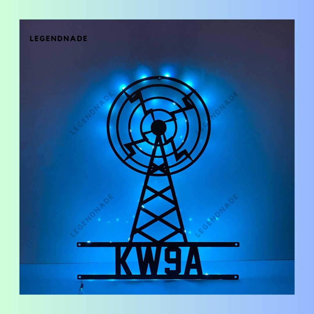 Personalized Ham Radio Metal Sign, Ham Radio Metal Light, Ham Radio Led ...