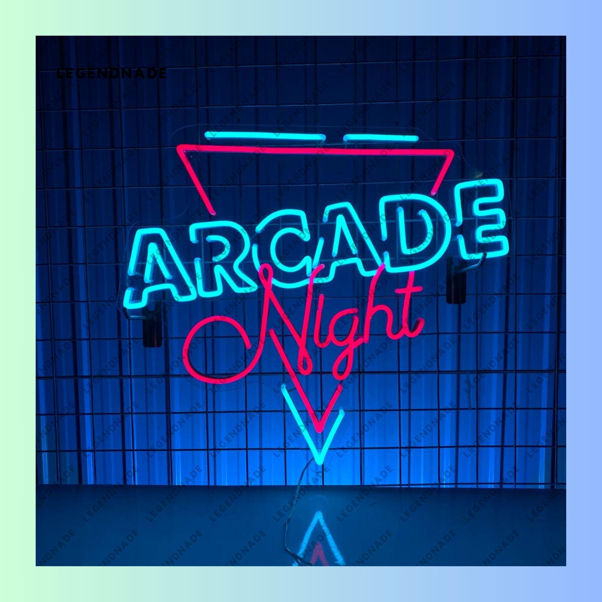 Arcade Night Neon Sign, Arcade Led Sign, Arcade Game Led Light, Gaming ...