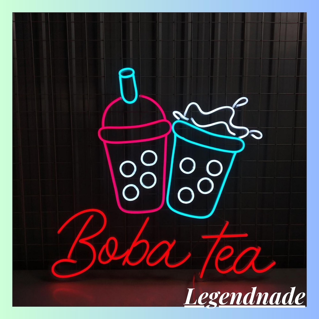 Boba Tea Neon Sign, Bubble Tea Led Sign, Milk Tea Led Light, Boba Tea ...