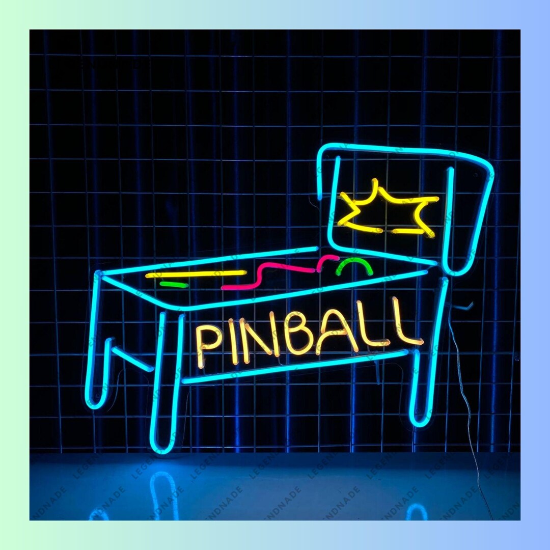Pinball Neon Sign, Arcade Pinball Led Sign, Arcade Game Led Light ...
