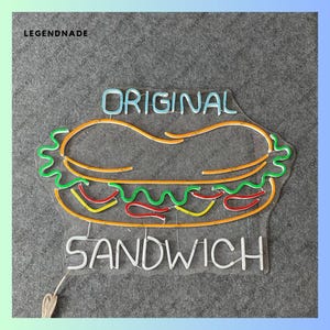 Original Sandwich Neon Sign, Sandwiches Led Sign, Sandwiches Open Led ...