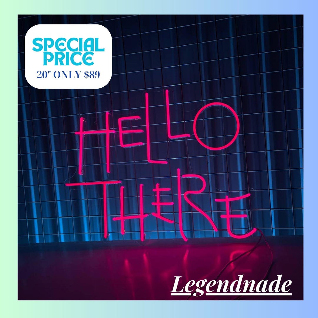 Hello There Neon Sign, Hell Here Led Sign, Hello There Hell Here Led ...