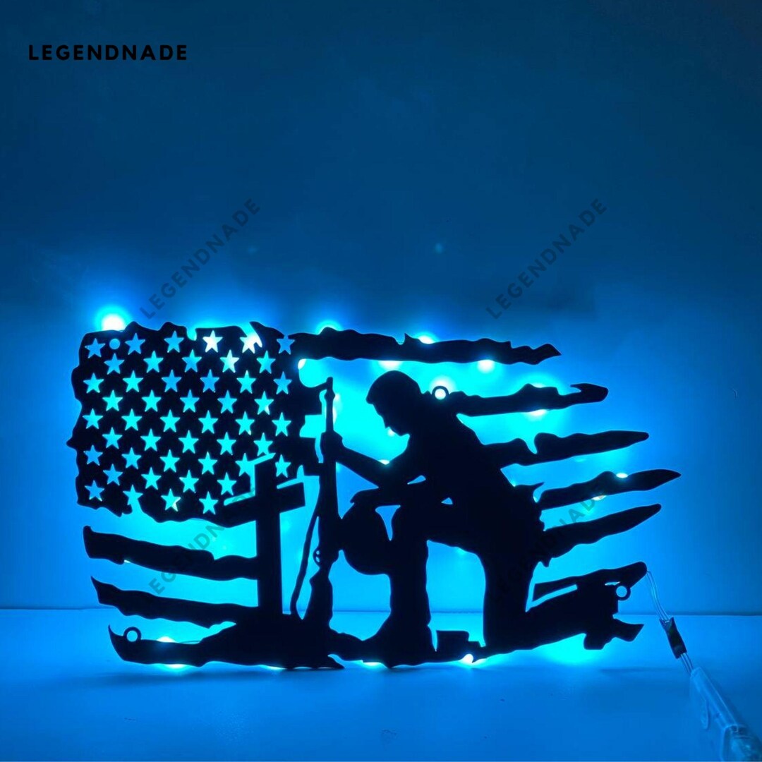 Personalized US Soldier Military Metal Sign, American Army Name Metal ...