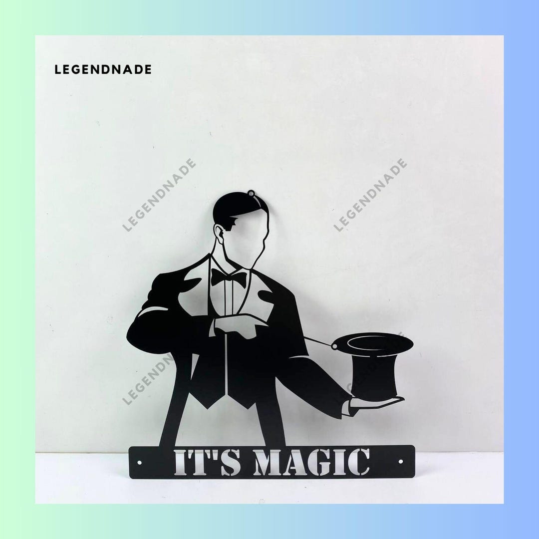 Personalized Magician Metal Sign, Magician Metal Light, Magician Led ...