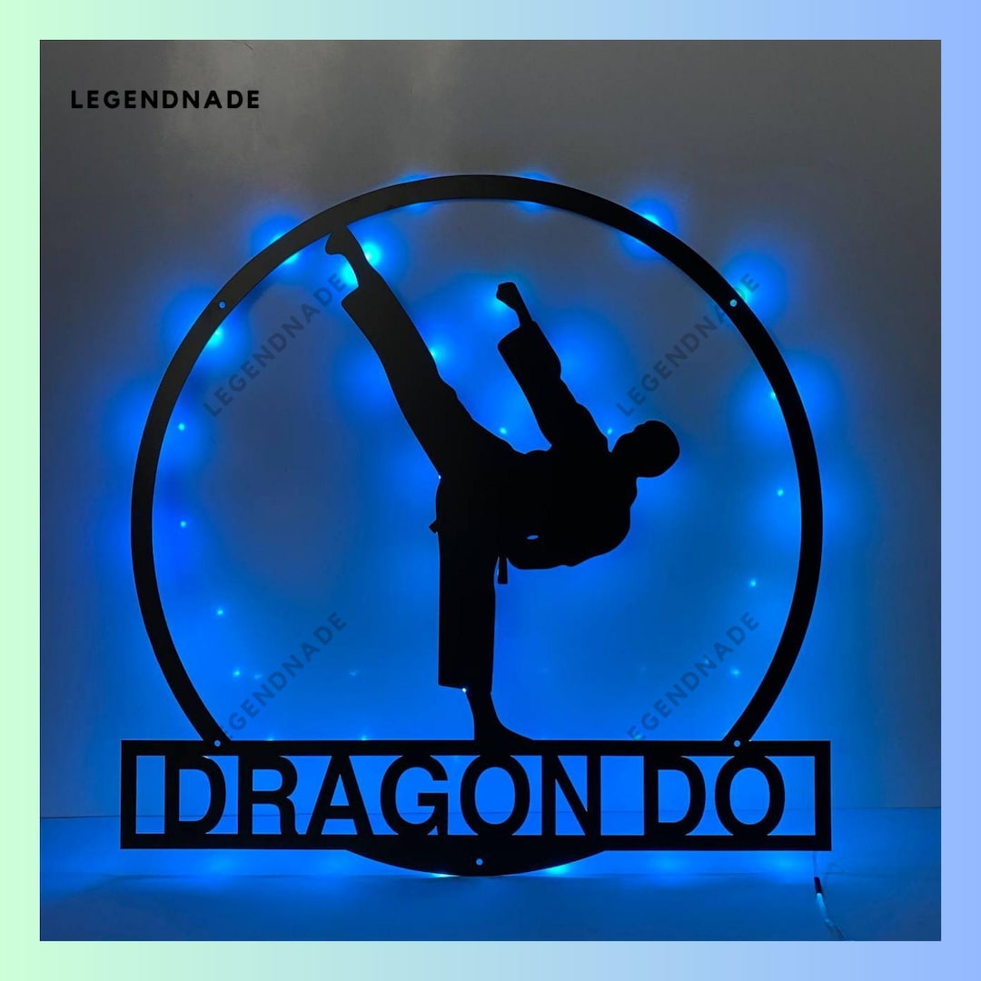 Personalized Boy Karate Martial Arts Metal Sign, Karate Metal Light ...