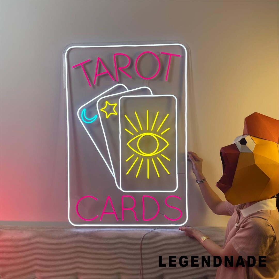 Tarot Cards Neon Sign, Tarot Card Led Sign Wall Decor, Tarot Reading ...