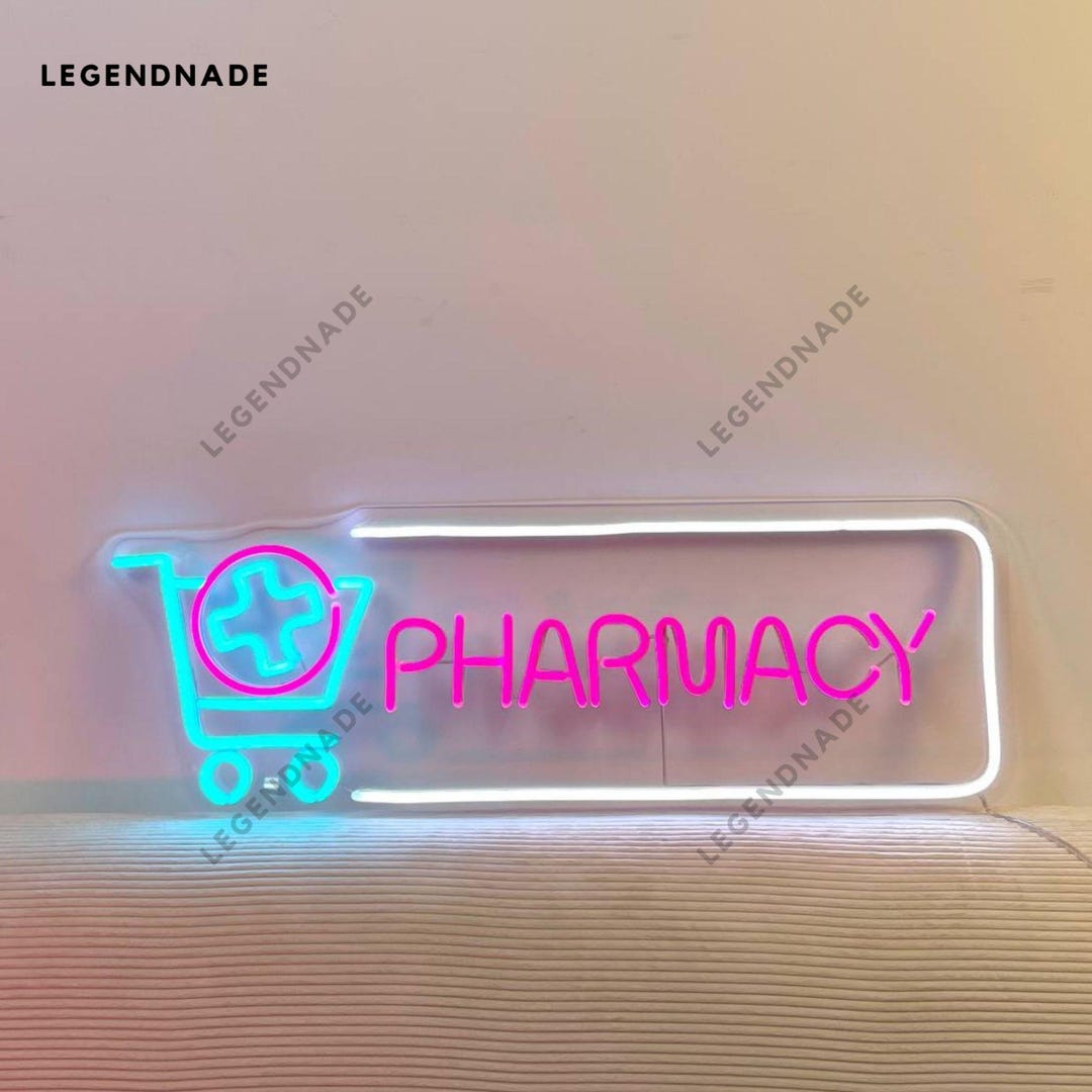 Pharmacy Neon Sign, Pharmacy Logo Led Sign, Medical Pharmacy Led Light ...