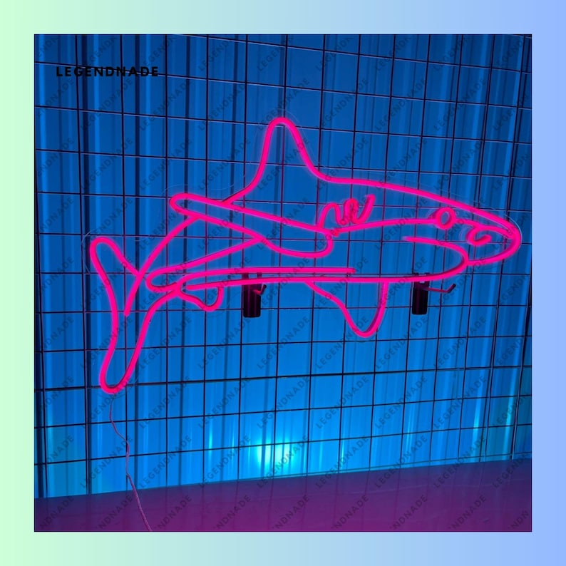 Shark Neon Sign, Shark Led Sign, Shark Led Light, Shark Neon Light, Sea ...