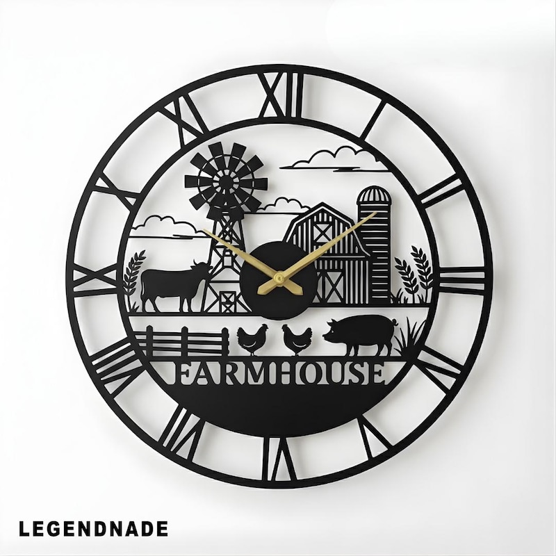 Farmhouse Wall Clock - Etsy