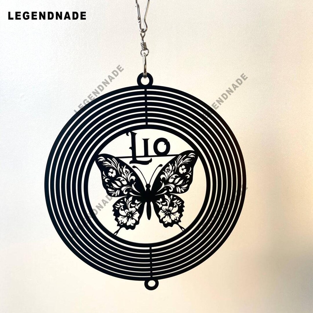 Personalized Butterfly Wind Spinner, Custom Metal Yard Spinner With ...