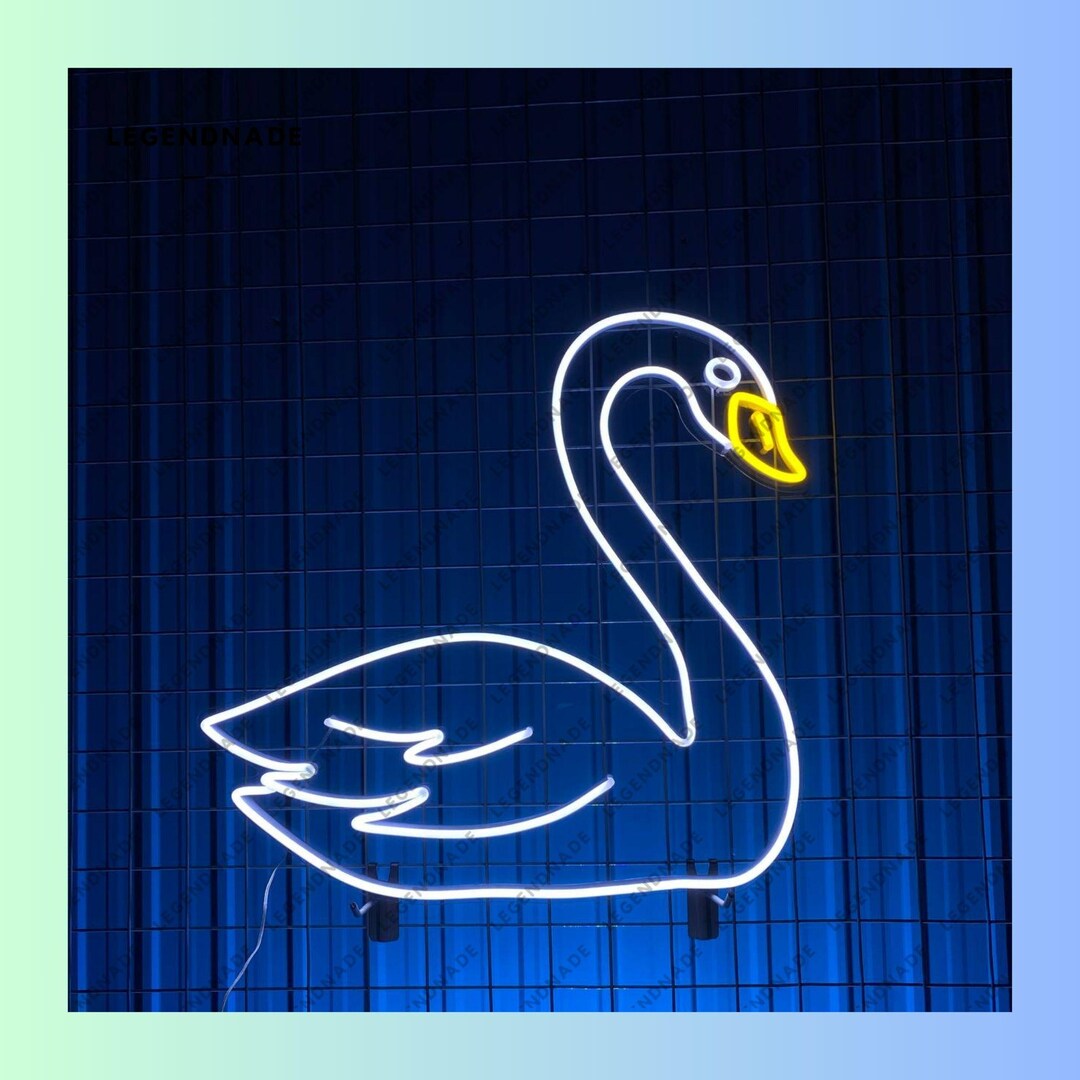Swan Neon Sign, Swan Led Sign Decor, Swan Led Light, Swan Animal Neon ...