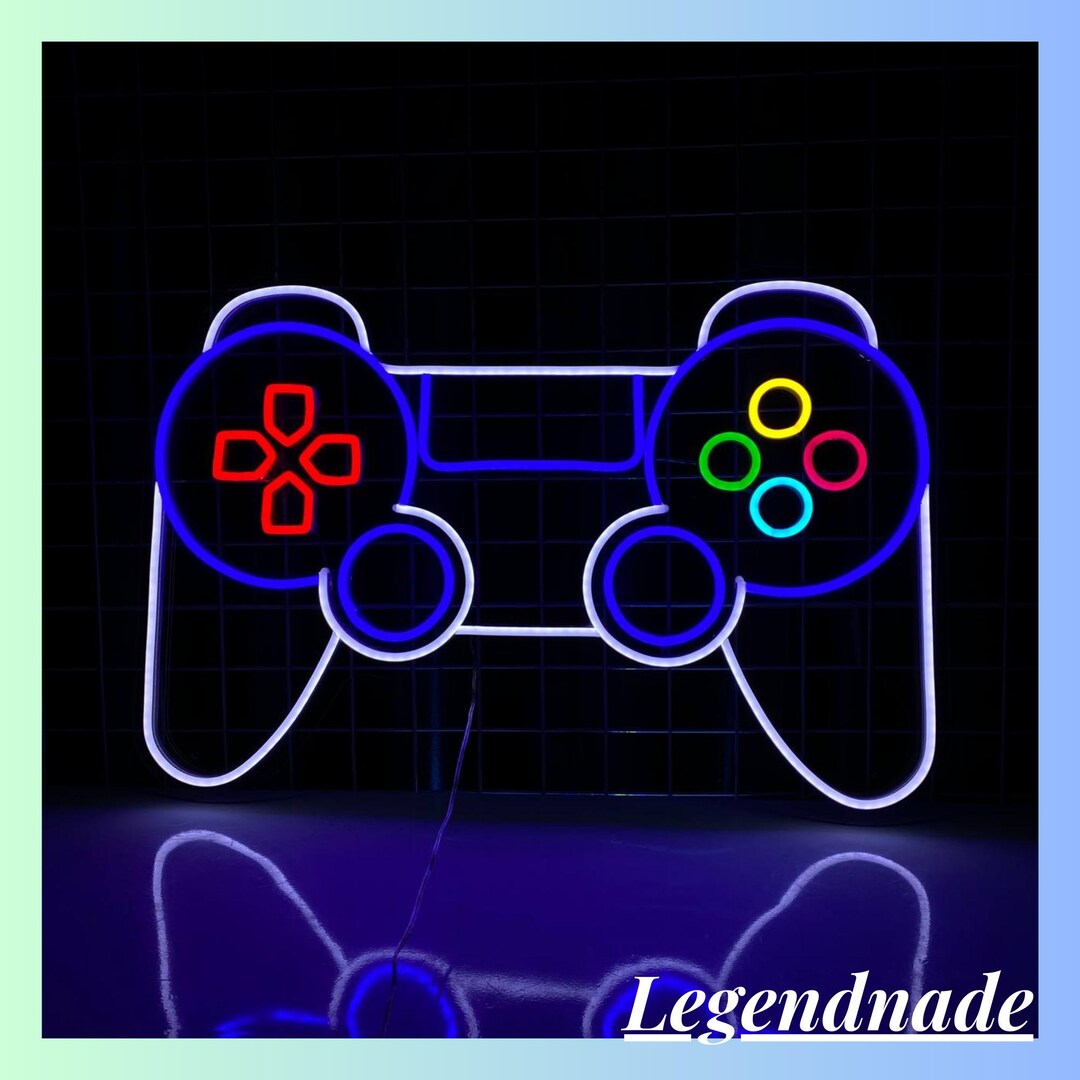 Game Controller Neon Sign, Game Controller Led Sign, Gaming Room Led ...