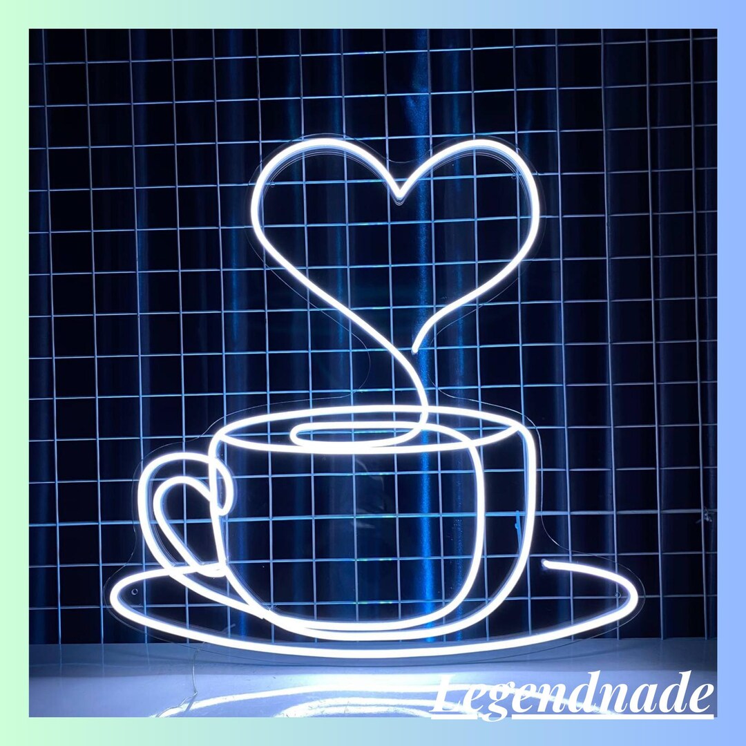 Coffee Cup Neon Sign, Coffee Led Sign, Coffee Cup Led Light, Coffee Cup ...