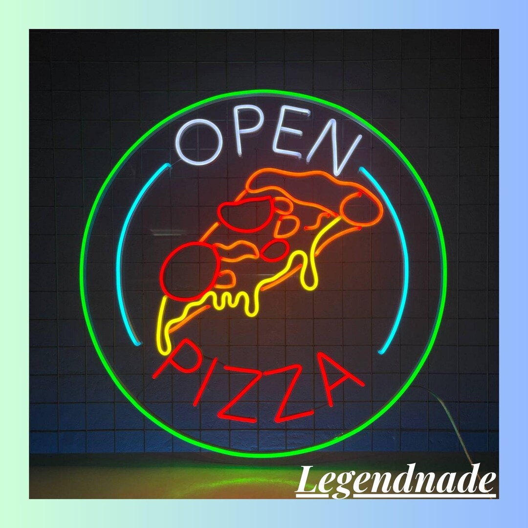 Pizza Open Neon Sign, Open Pizza Led Sign, Italian Pizza Food Store Led ...