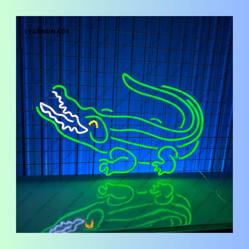 Crocodile Neon Sign, Crocodile Led Sign Decor, Crocodile Led Light ...